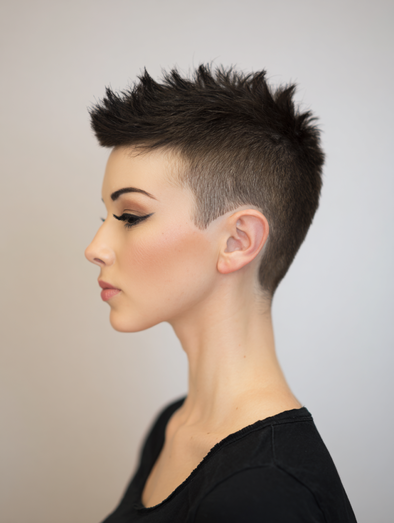 23 Very Short Pixie Haircut with Shaved Sides for a Bold Modern Look