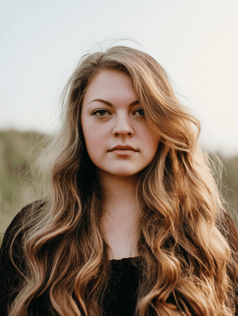 25 Long Hairstyles for Round Faces That Create a Slimmer Look