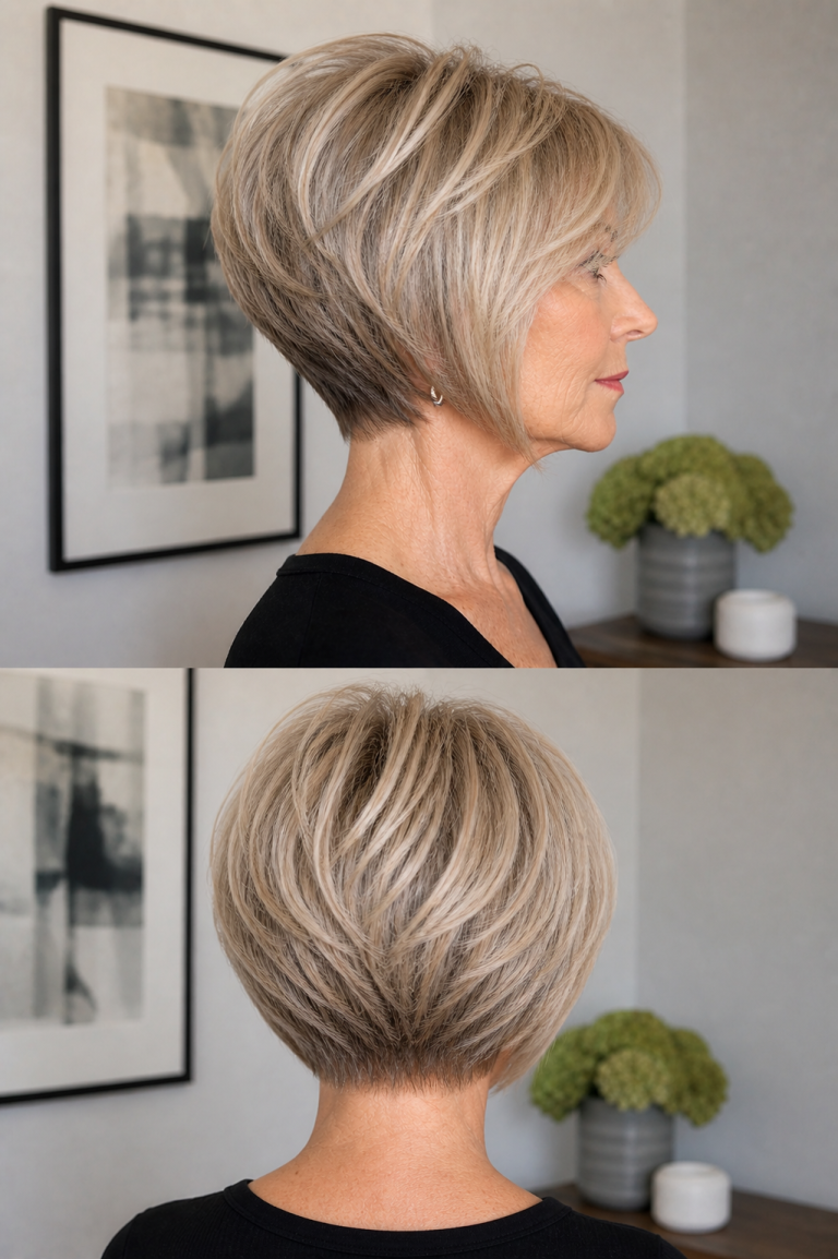 18 Stacked Bob Haircuts for Women Over 60 That Add Volume Fast