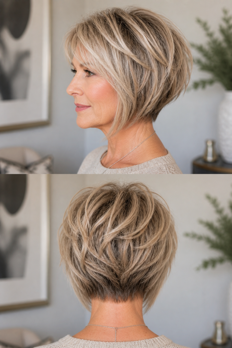 18 Stacked Bob Haircuts for Women Over 60 That Add Volume Fast