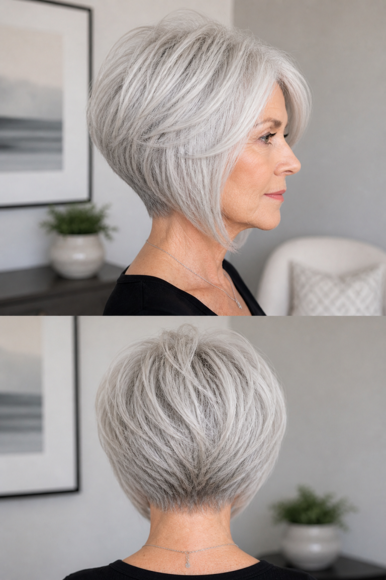 18 Stacked Bob Haircuts for Women Over 60 That Add Volume Fast