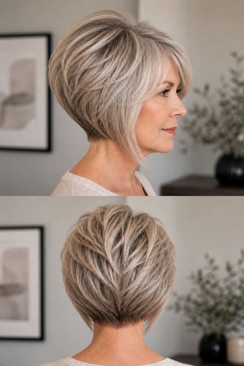 18 Stacked Bob Haircuts for Women Over 60 That Add Volume Fast
