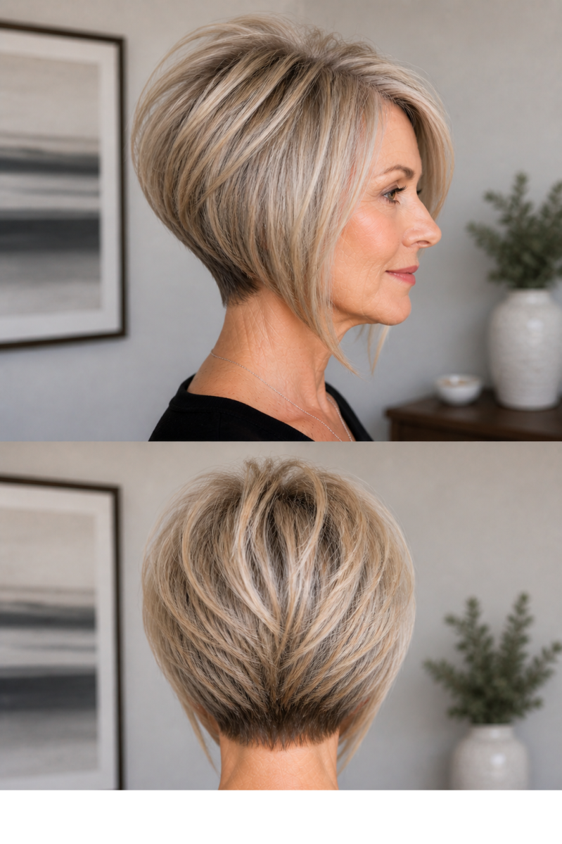 18 Stacked Bob Haircuts for Women Over 60 That Add Volume Fast
