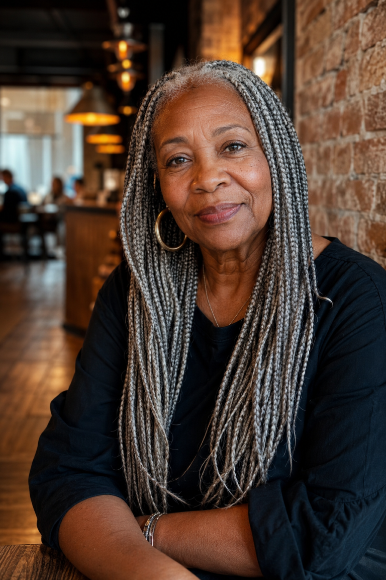 23 Gray Braid Hairstyles That Look Effortless on Older Women