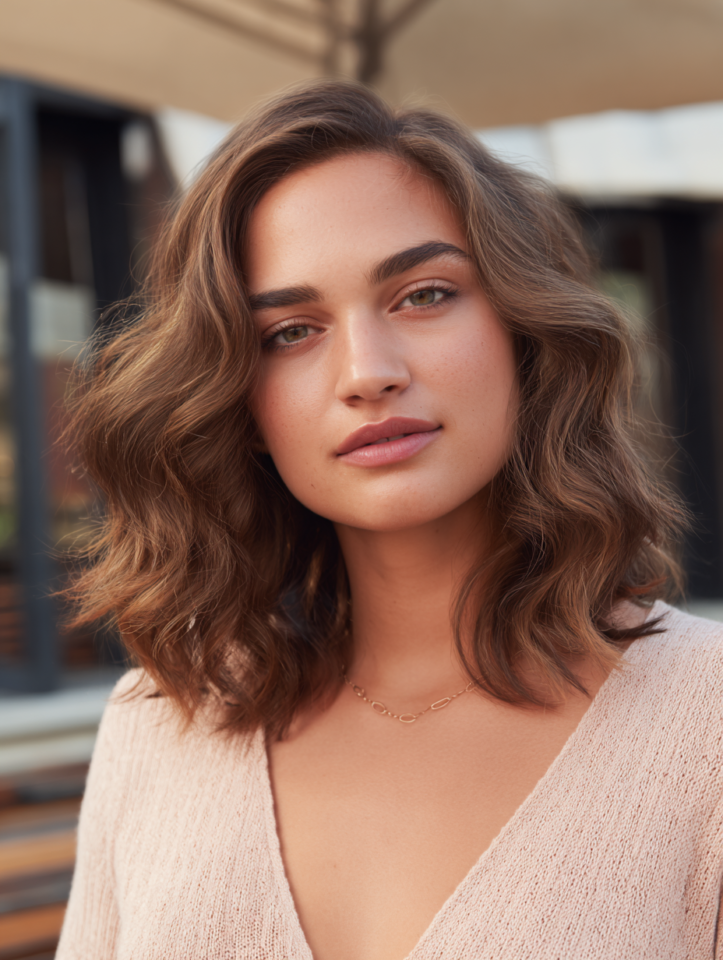 27 Medium Hairstyles for Full Faces That Slim and Define Beautifully