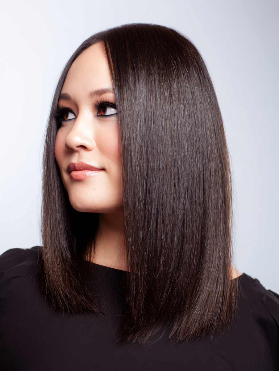 27 Medium Hairstyles for Full Faces That Slim and Define Beautifully